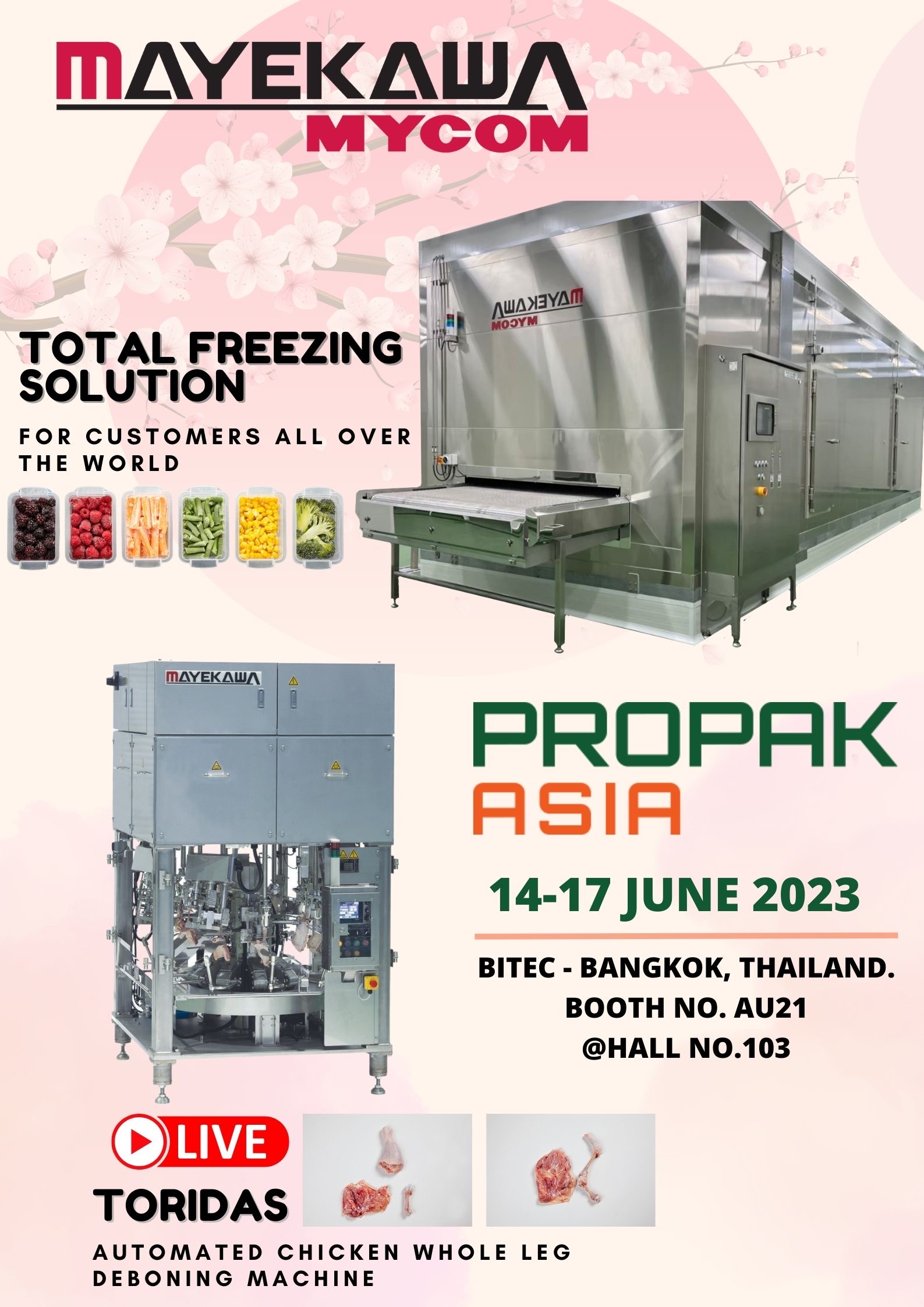 Mayekawa (Thailand) will be exhibiting at "PROPAK ASIA 2023" in Thailand. - Mayekawa (Thailand ...